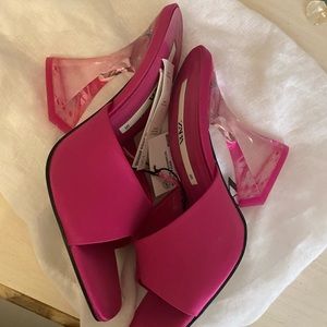 Zara | Shoes | Zara Pink Clear Heels | Poshmark